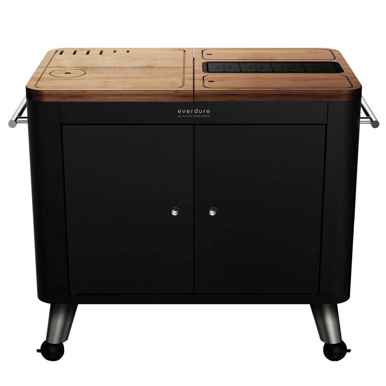 Everdure Indoor/Outdoor 40-Inch Mobile Prep Kitchen - Black - HBPKB ...