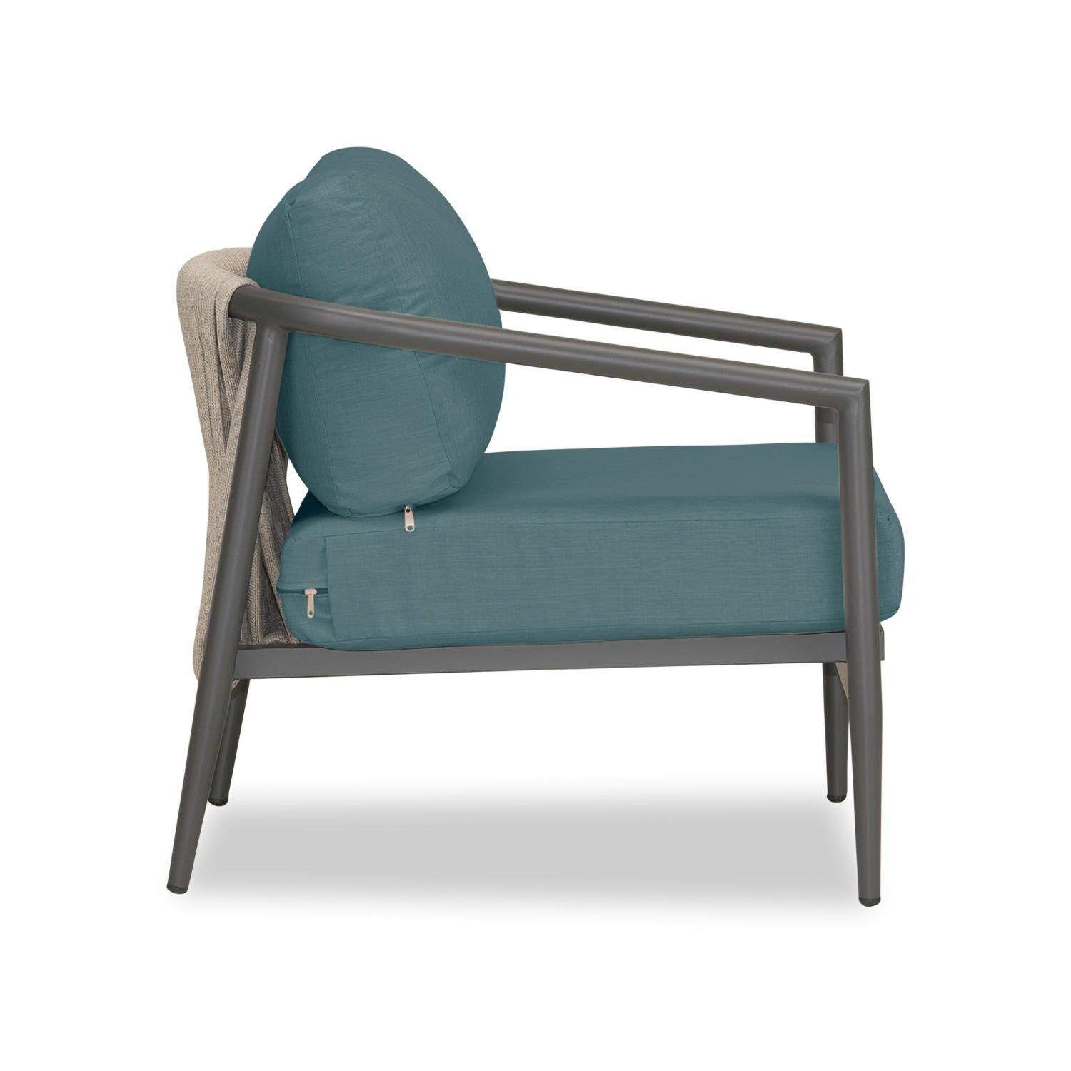 Midnight Cove Aluminum Club Chair in Slate/Cast Lagoon by Lakeview ...