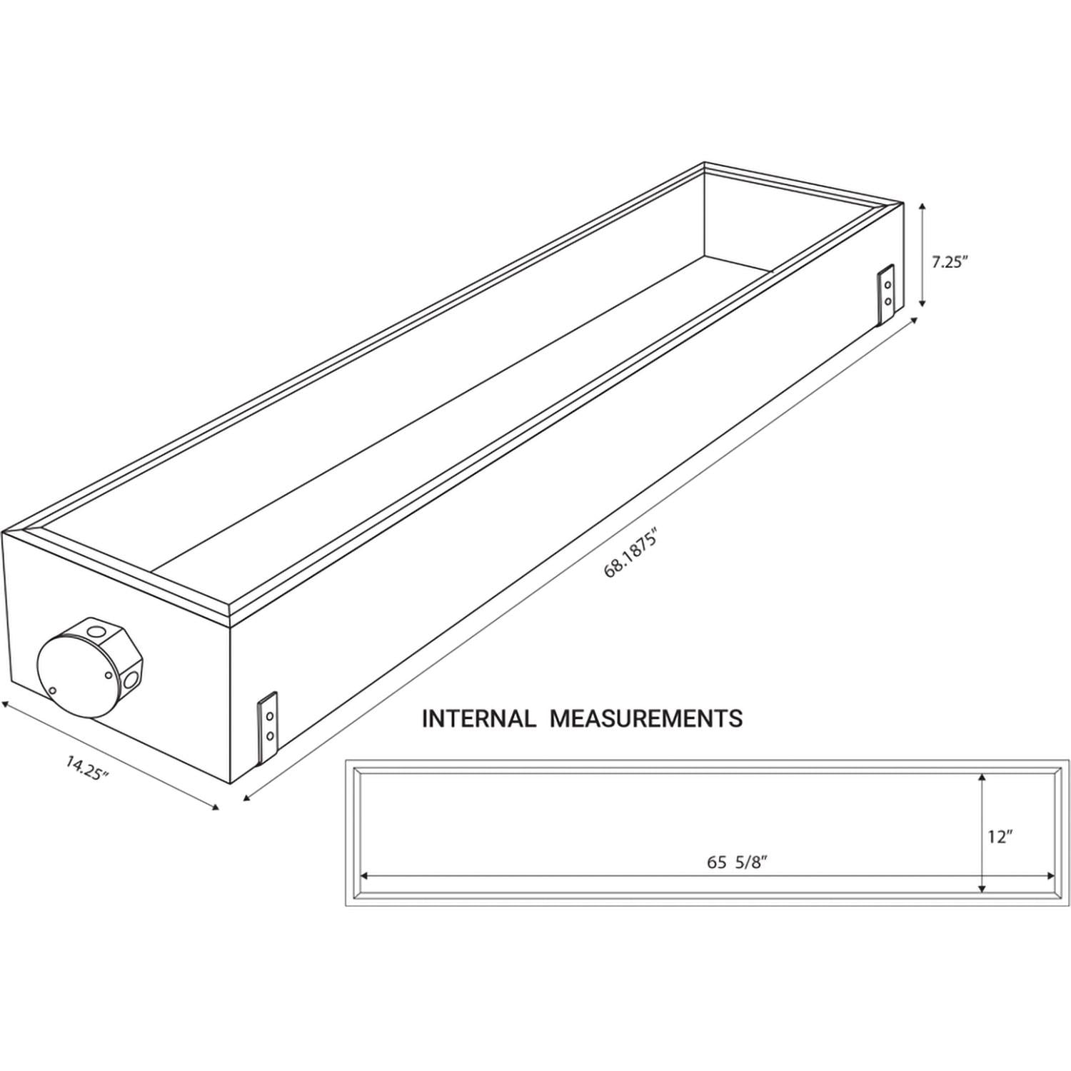 Eurofase Fire-Rated Box For 61 Inch Flush Mount Applications - EF61FRBE ...