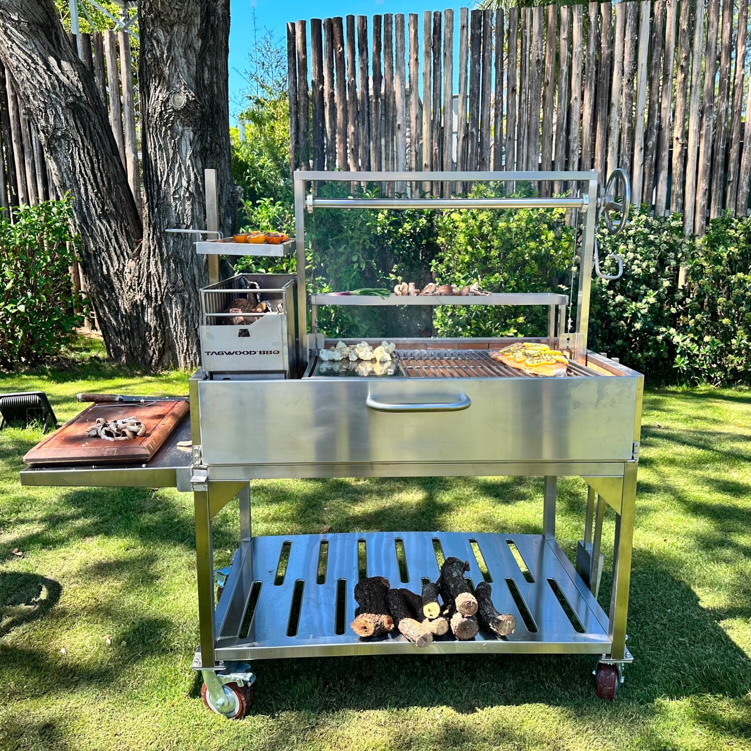 Tagwood BBQ XL Argentine Santa Maria Wood Fire & Charcoal Grill ...
