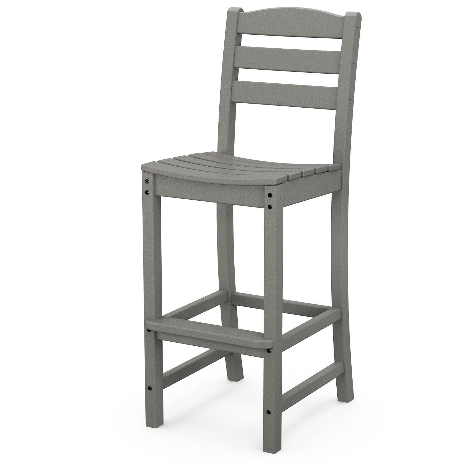 POLYWOOD La Casa Cafe Bar Side Chair - Slate Grey : BBQGuys