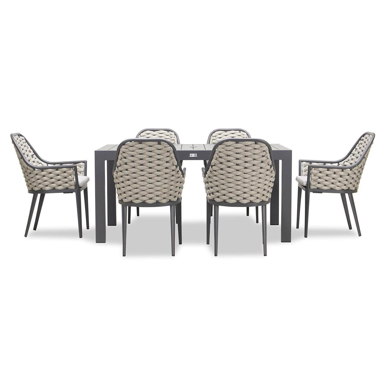 Chloe Bay Aluminum Rectangular Dining Table in Slate by Lakeview Outdoor Designs : BBQGuys