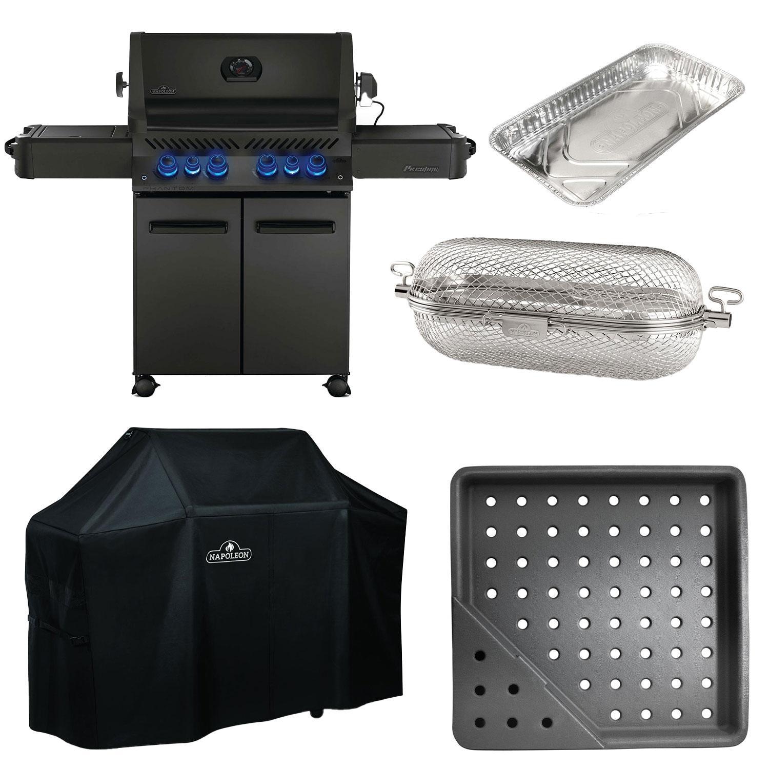 Napoleon Phantom Prestige 500 Natural Gas Grill Bundle w/Cover ...