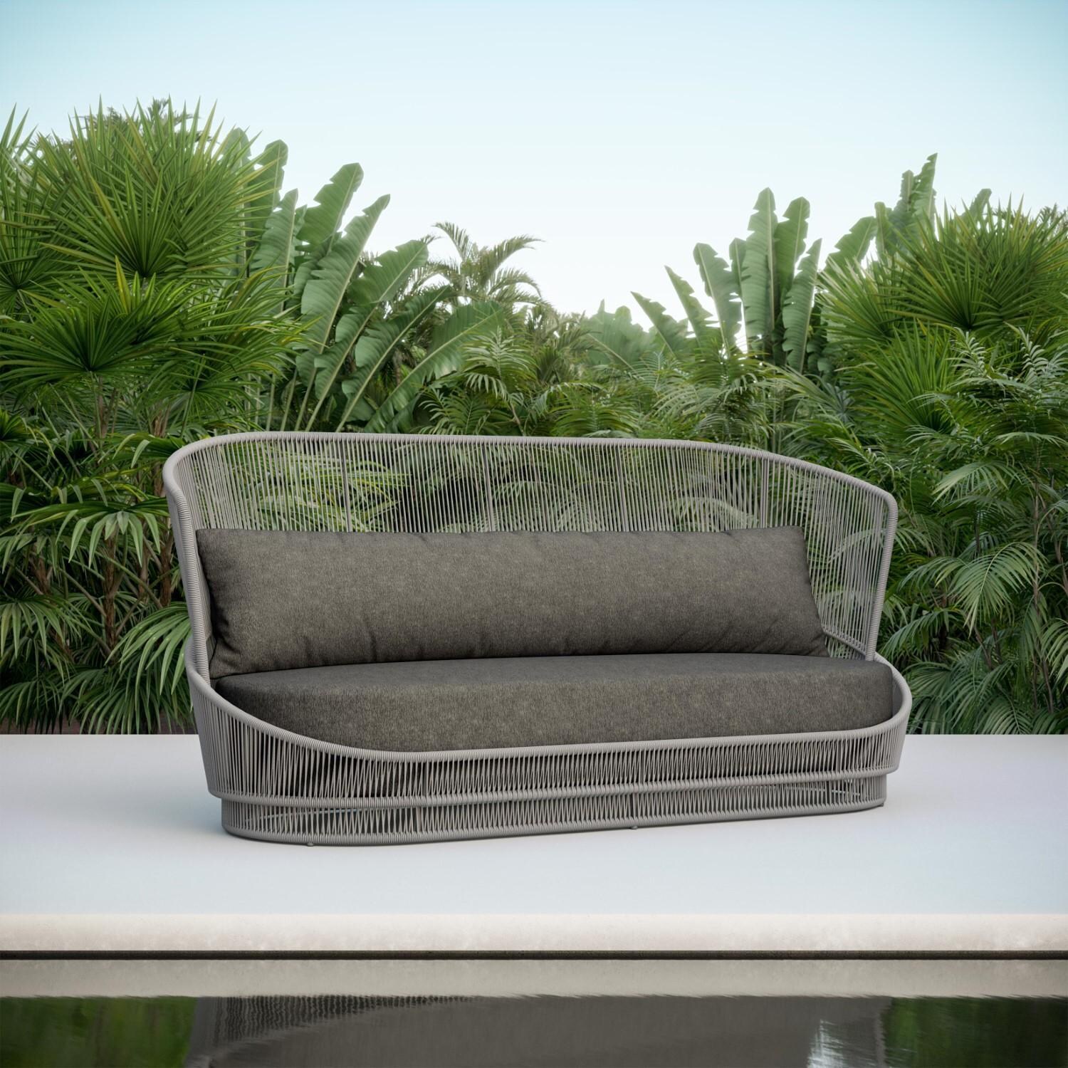 Palma Woven Rope Sofa in Mocha /Midnight by Azzurro Living : BBQGuys