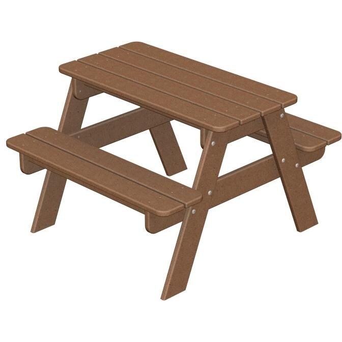 Poly-Wood Recycled Plastic Wood Kids Kids Picnic Table : BBQGuys