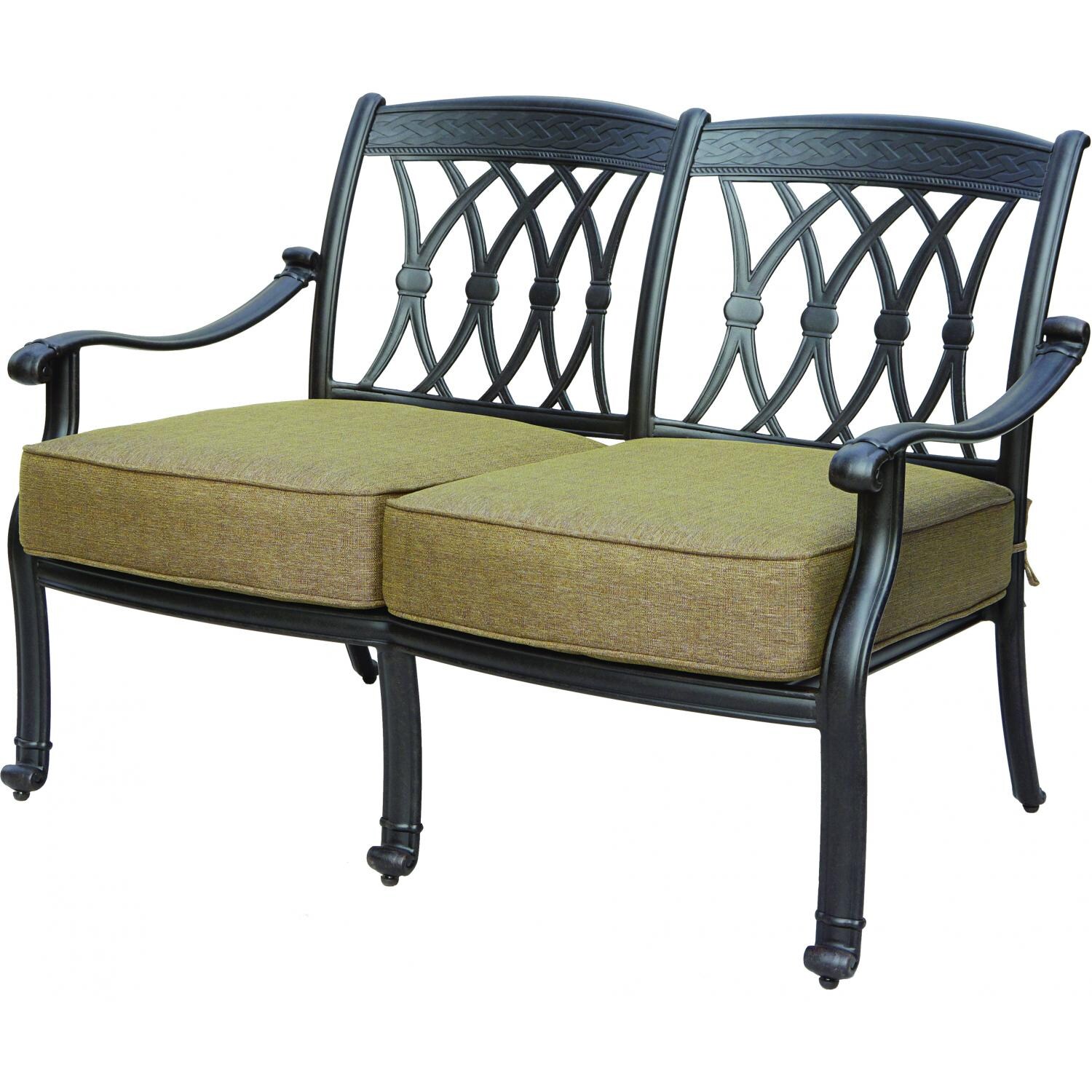 Darlee San Marcos Cast Aluminum Patio Loveseat Ultimate Patio