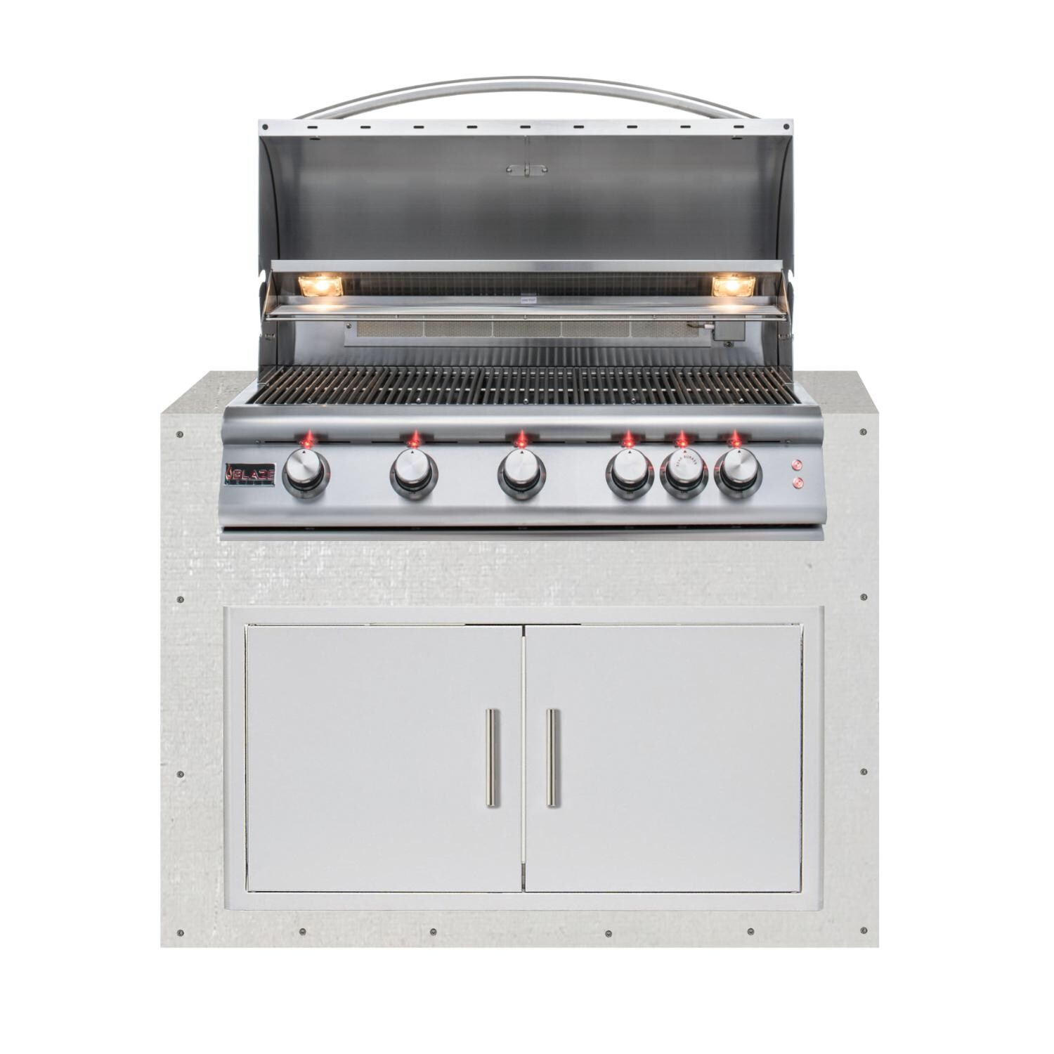 BBQGuys Signature 48-Inch Ready for Finish Outdoor Kitchen Module w ...