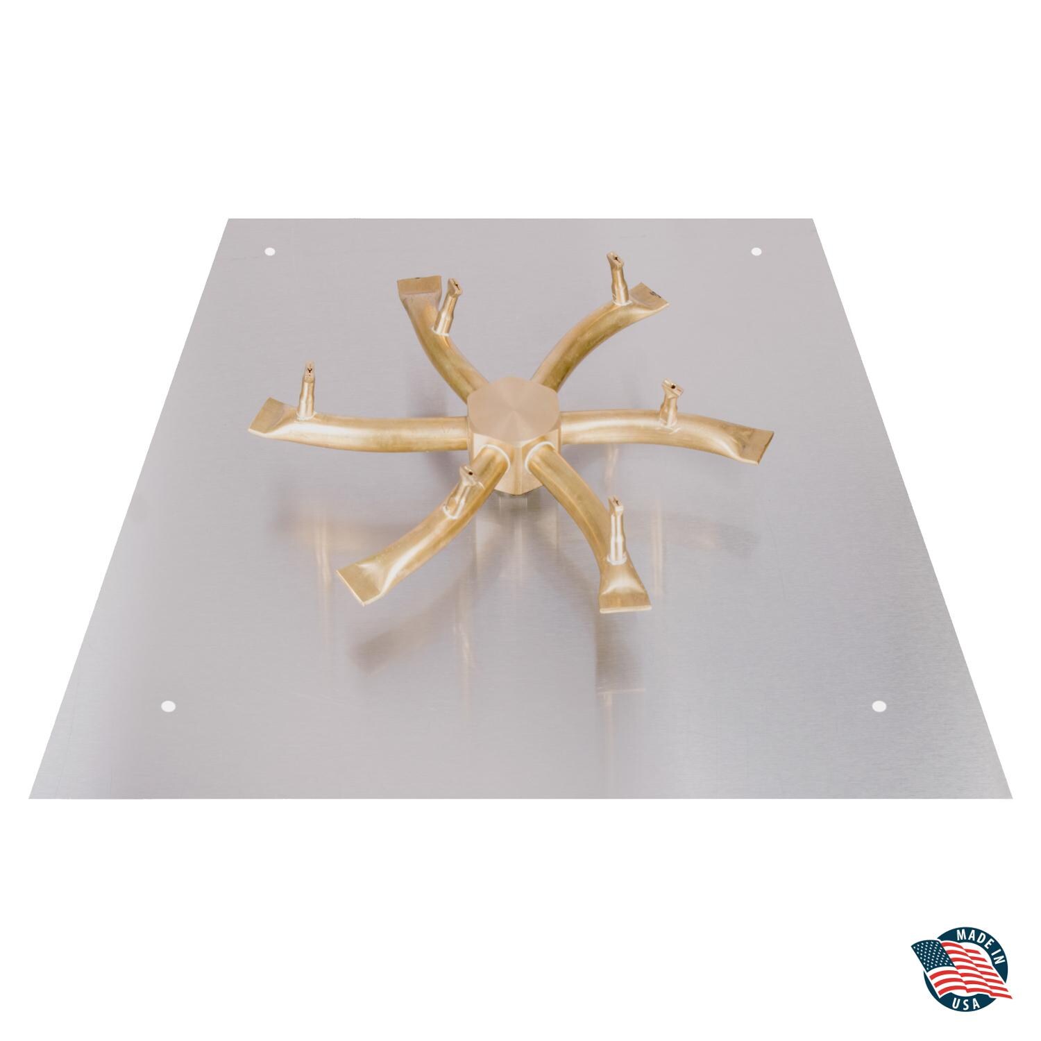 The Outdoor Plus Bullet Burner Flat Pan Kit - 18-inch Square Flat ...