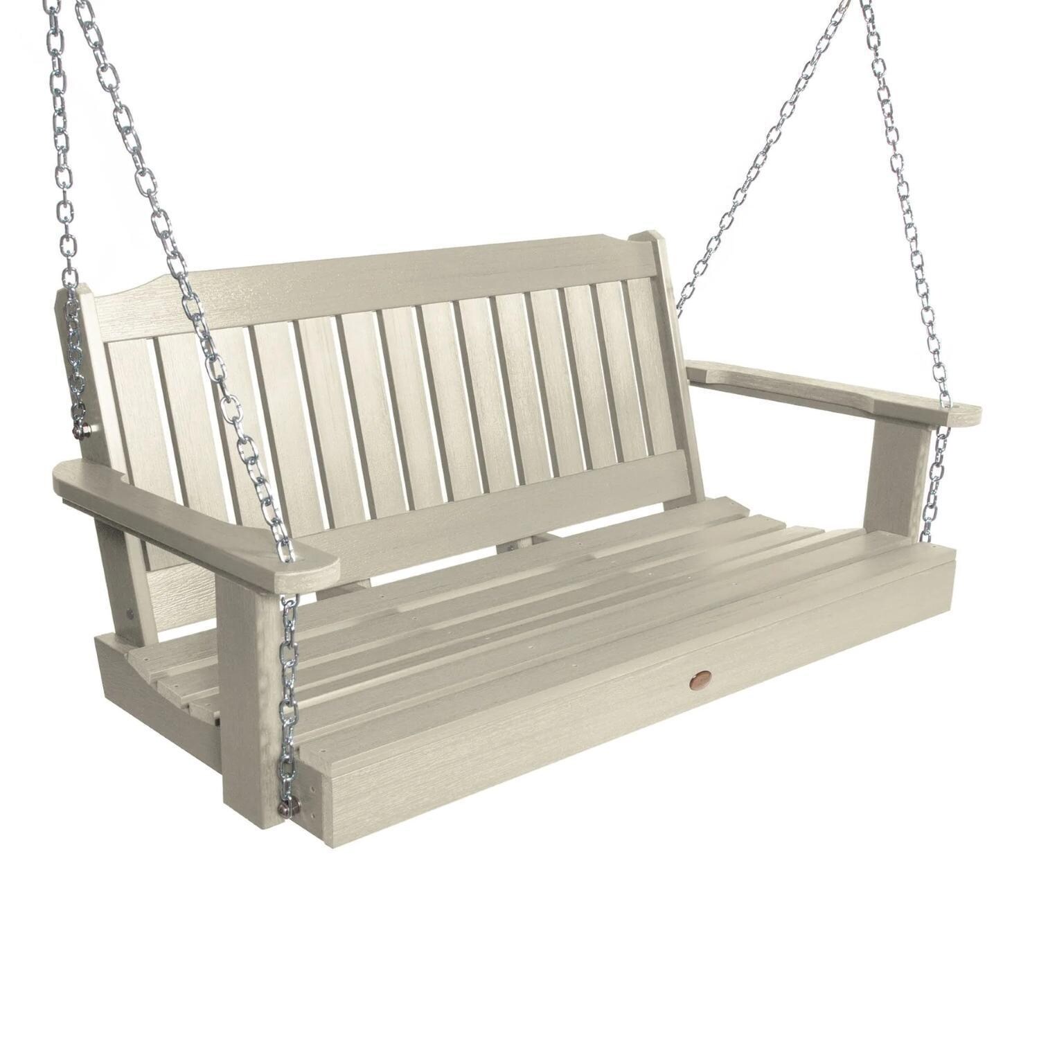 Lakeview Hart Lane Porch Swing - 4ft - Whitewash : BBQGuys