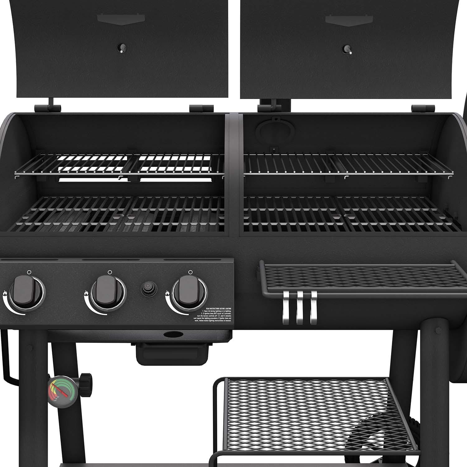 Oklahoma Joe's Canyon Combo DLX Charcoal/Propane Smoker & Grill - 24203005 : BBQGuys
