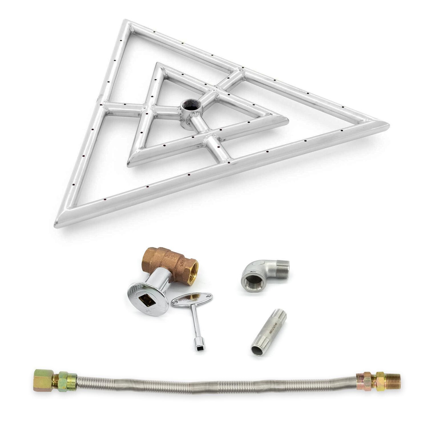 BBQGuys Signature Stainless Steel 18-Inch Natural Gas Triangle Burner W ...