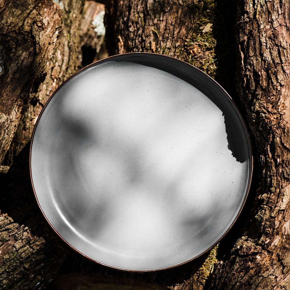 Barebones Living Enamel Deep Plate Set - Set of 2 - Slate Gray - CKW ...