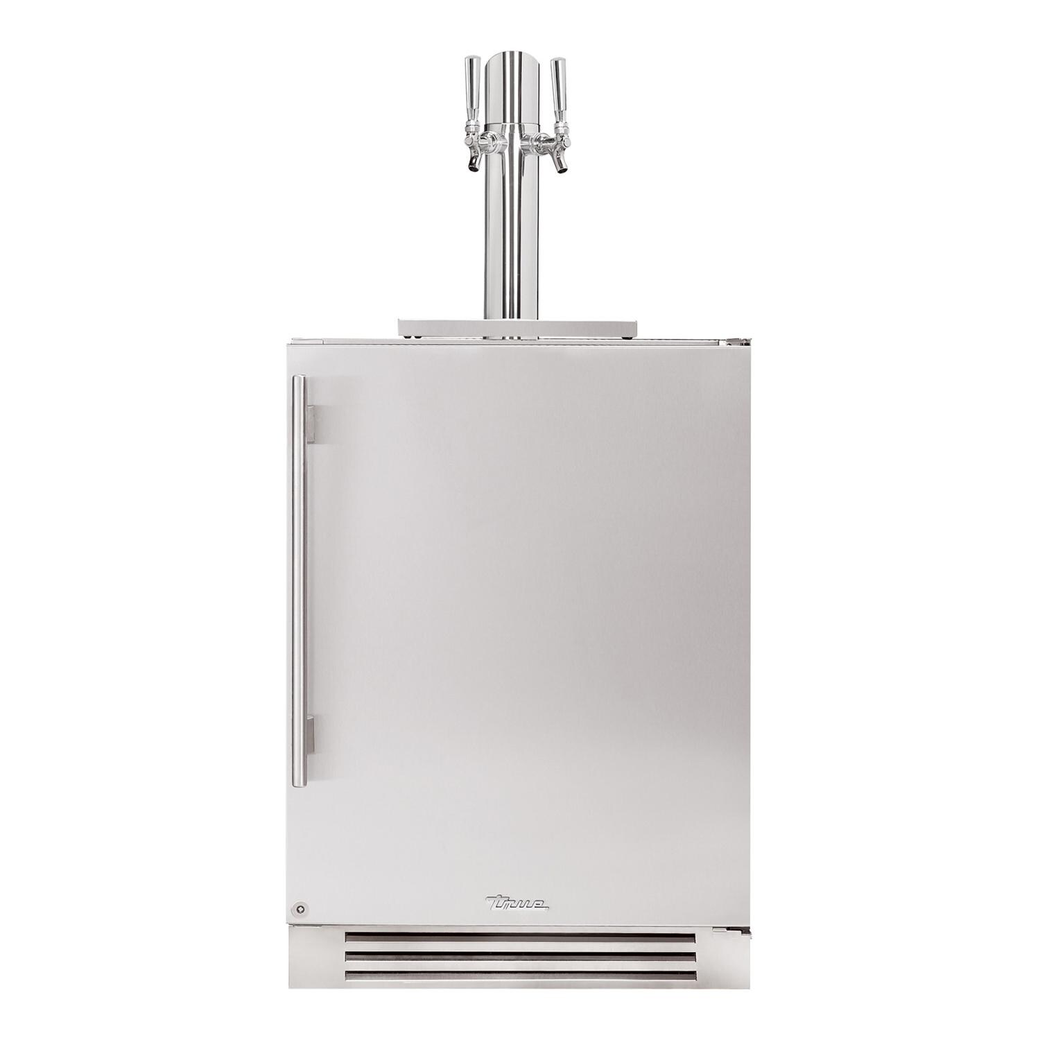 True 24 Inch Right Hinge Outdoor Dual Tap Beverage Dispenser ...