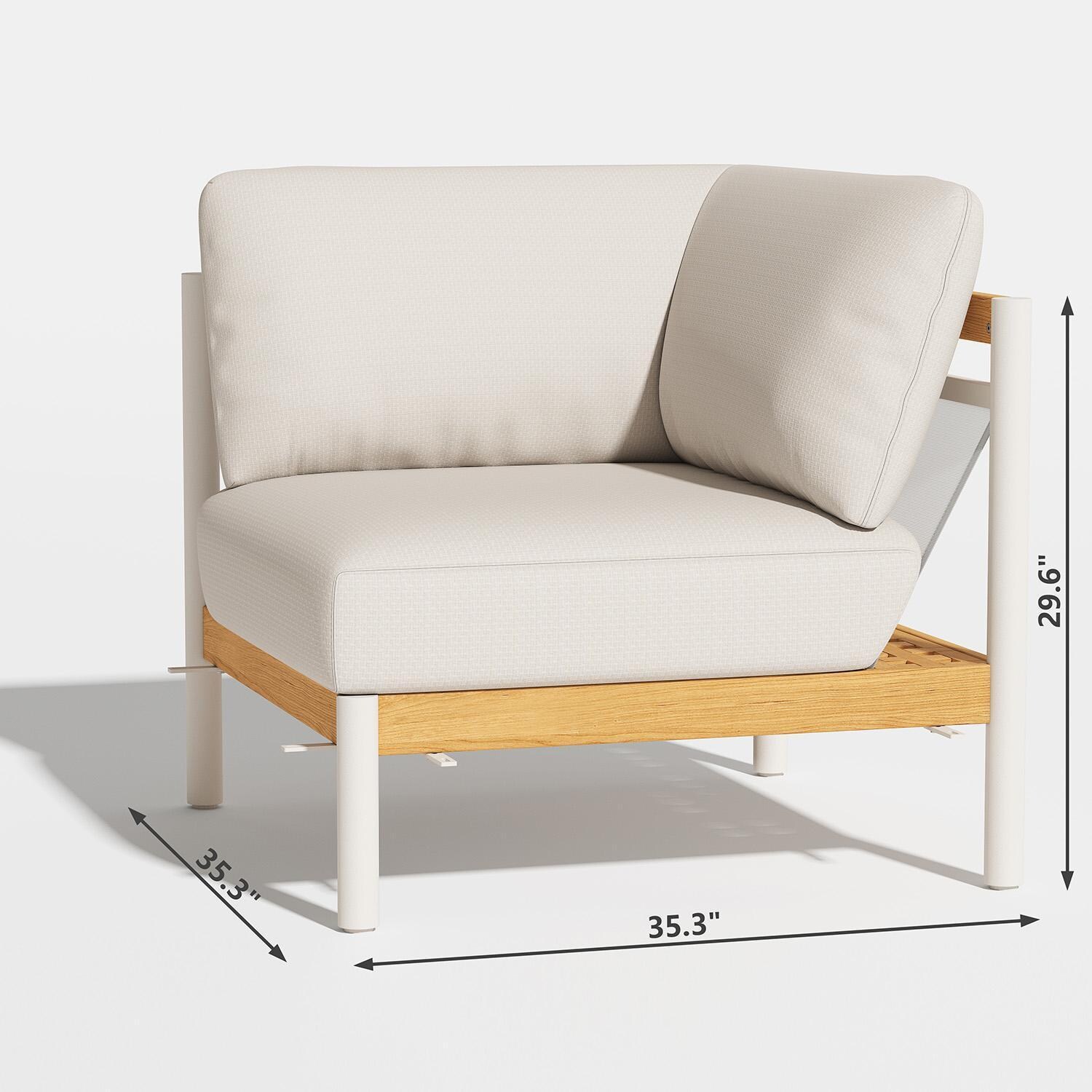 Carolton 6 Pc Aluminum Seating Set in White By Lakeview Outdoor Designs ...