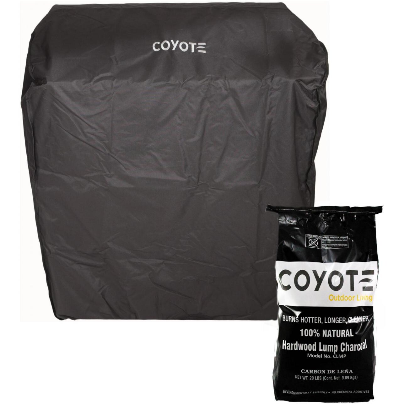Coyote Centaur 50-Inch Freestanding Dual Fuel Grill Cover & Charcoal ...