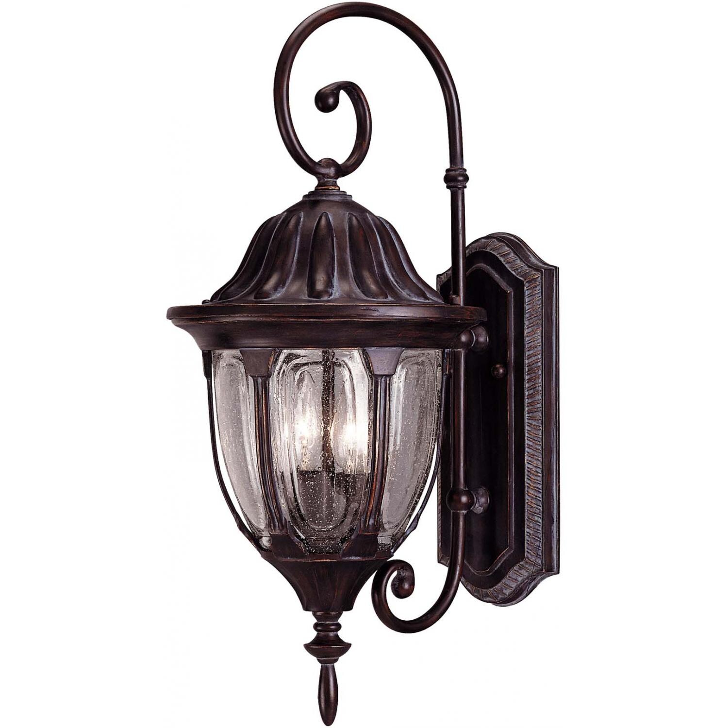 Savoy House Tudor Two Light 21-Inch Wall Mount Lantern - Bark & Gold ...