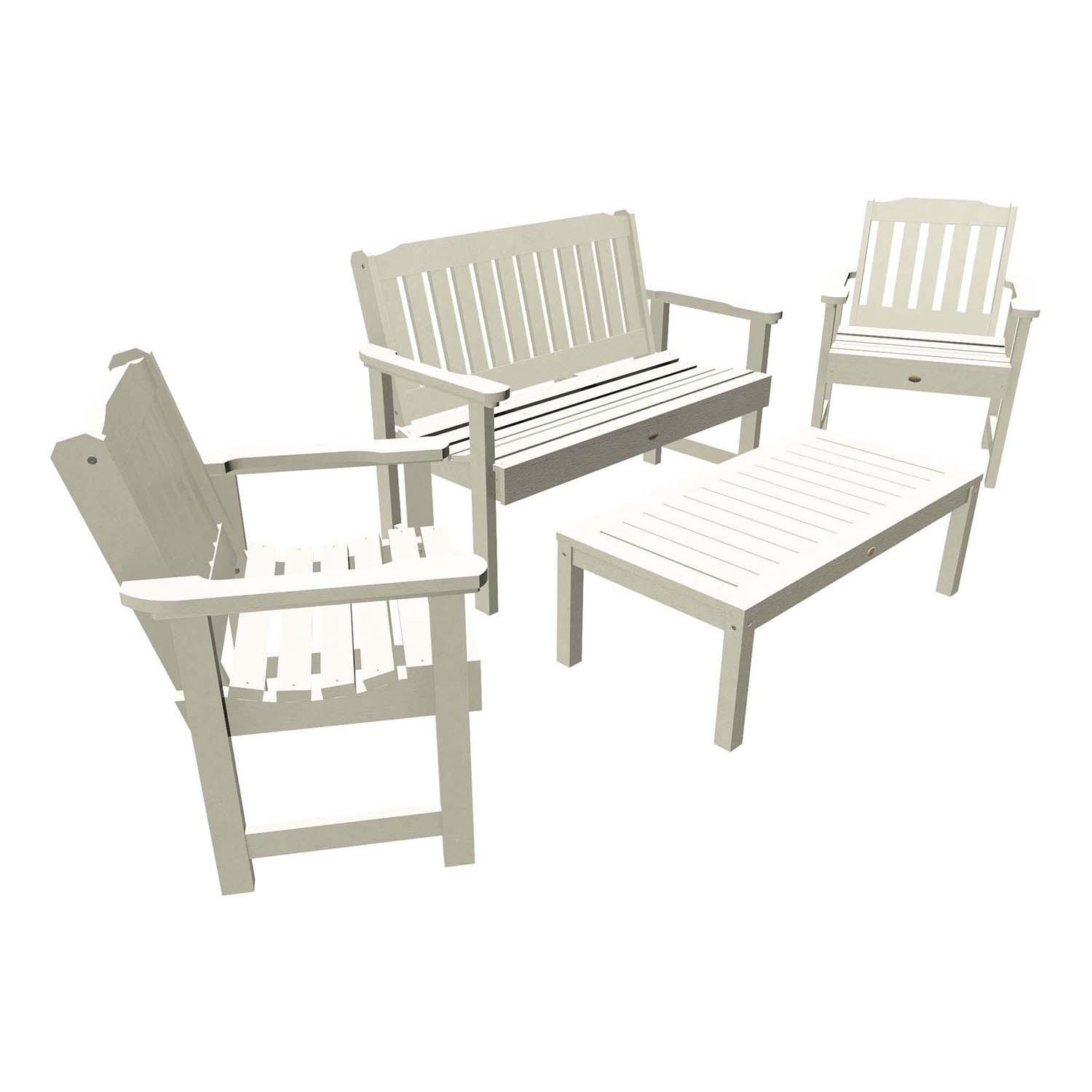 Hart Lane 4 Pc Set Polyresin Seating Set in Whitewash By Lakeview ...