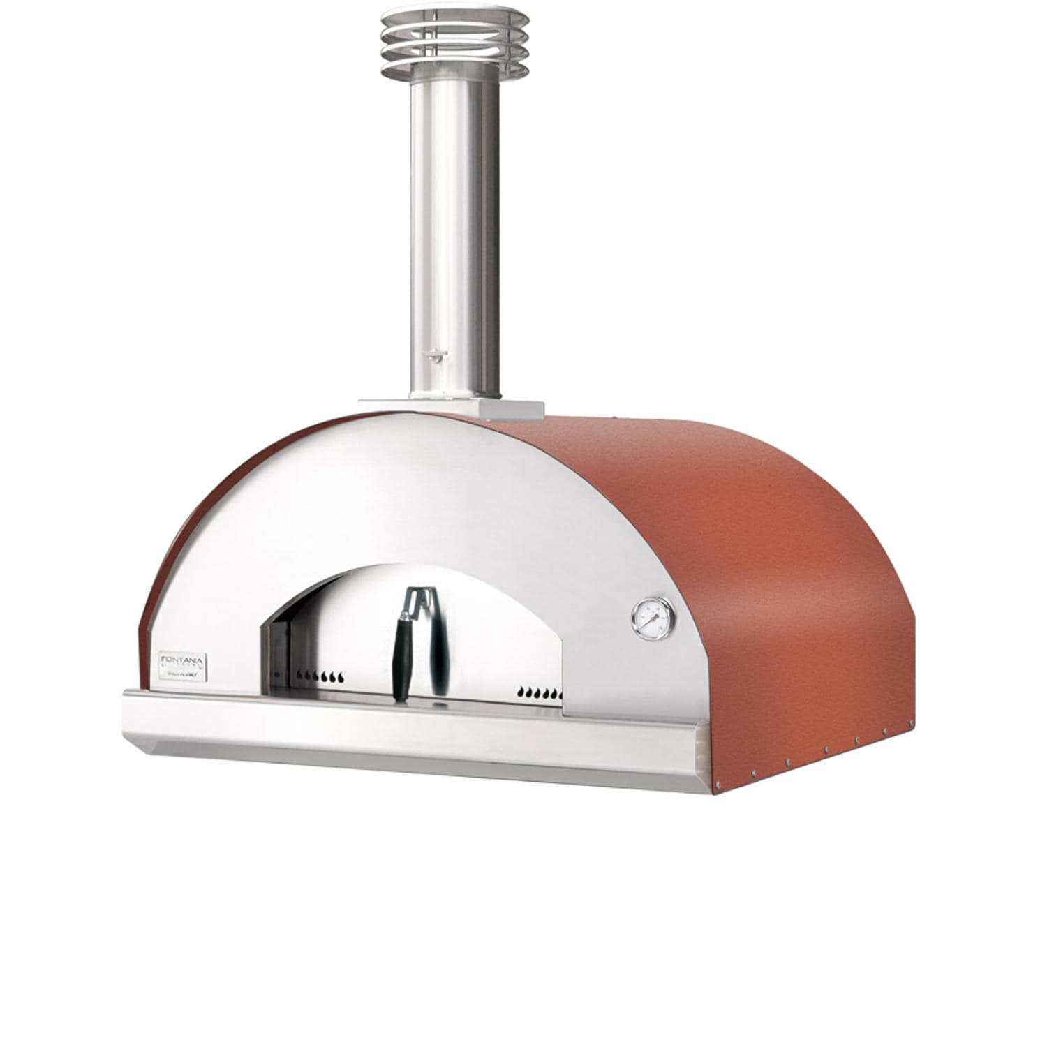 Fontana Forni Marinara Wood-Fired Pizza Oven - Red - FTMARIN-R : BBQGuys