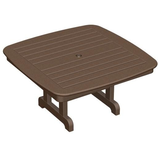Poly-Wood Recycled Plastic Wood Nautical Conversational Table - 37 Inch ...