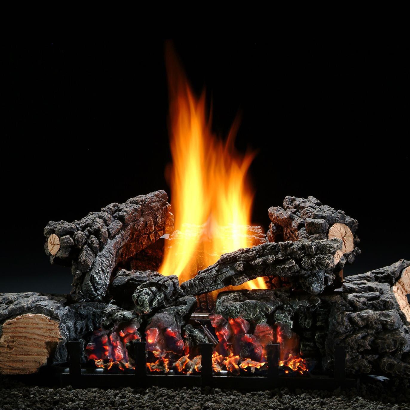 Hargrove 26-Inch Highland Glow Vent-Free Propane Gas Log Set - Basic On ...