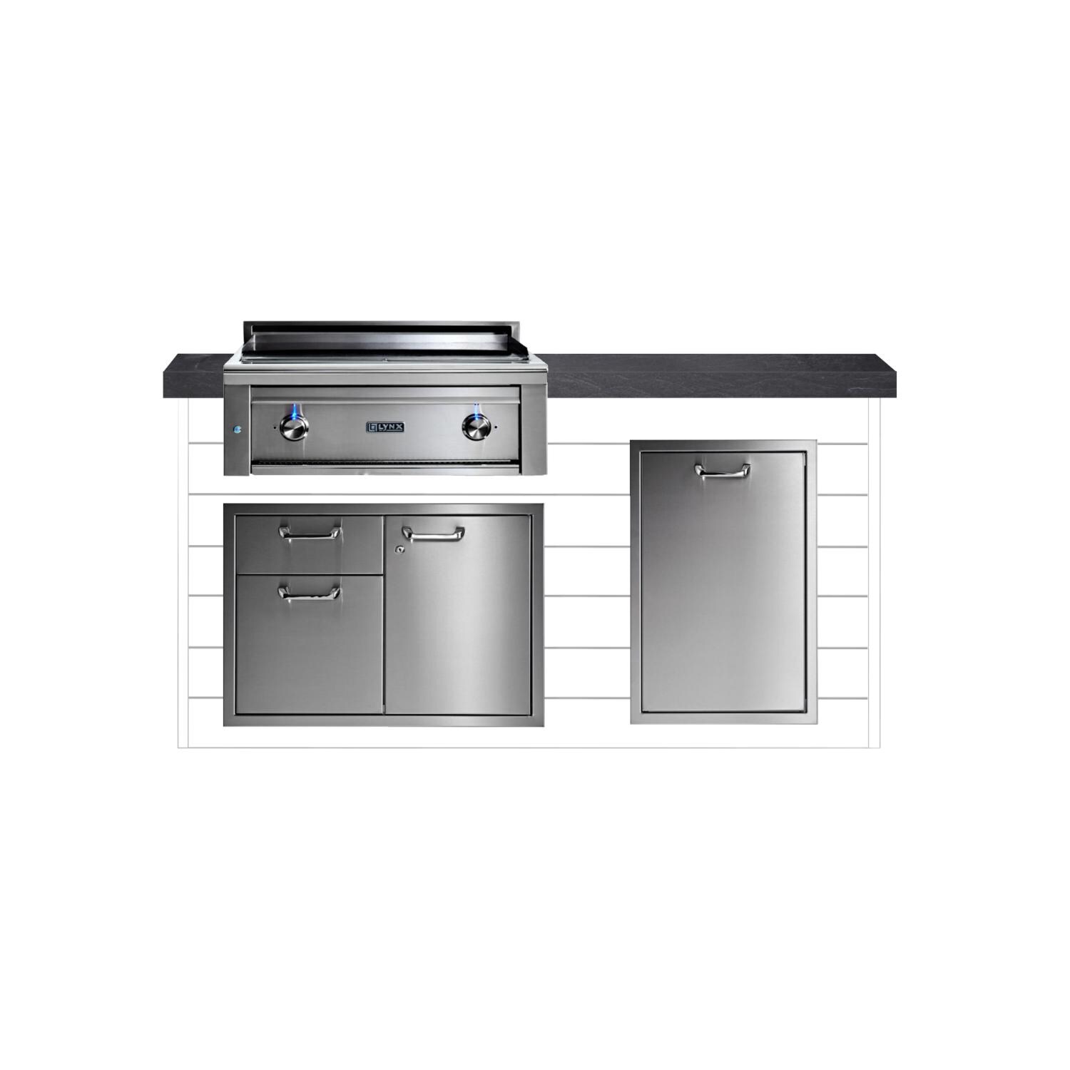 BBQGuys Signature 6ft Luxury Outdoor Kitchen w/ Lynx Professional 30 ...