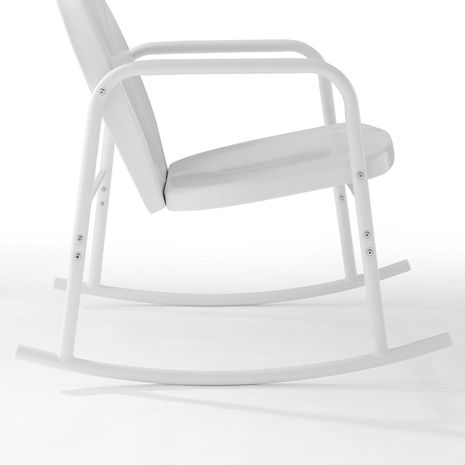 Ashview 3 Pc Steel Seating Set w/ Rocking Chairs in White Gloss by ...
