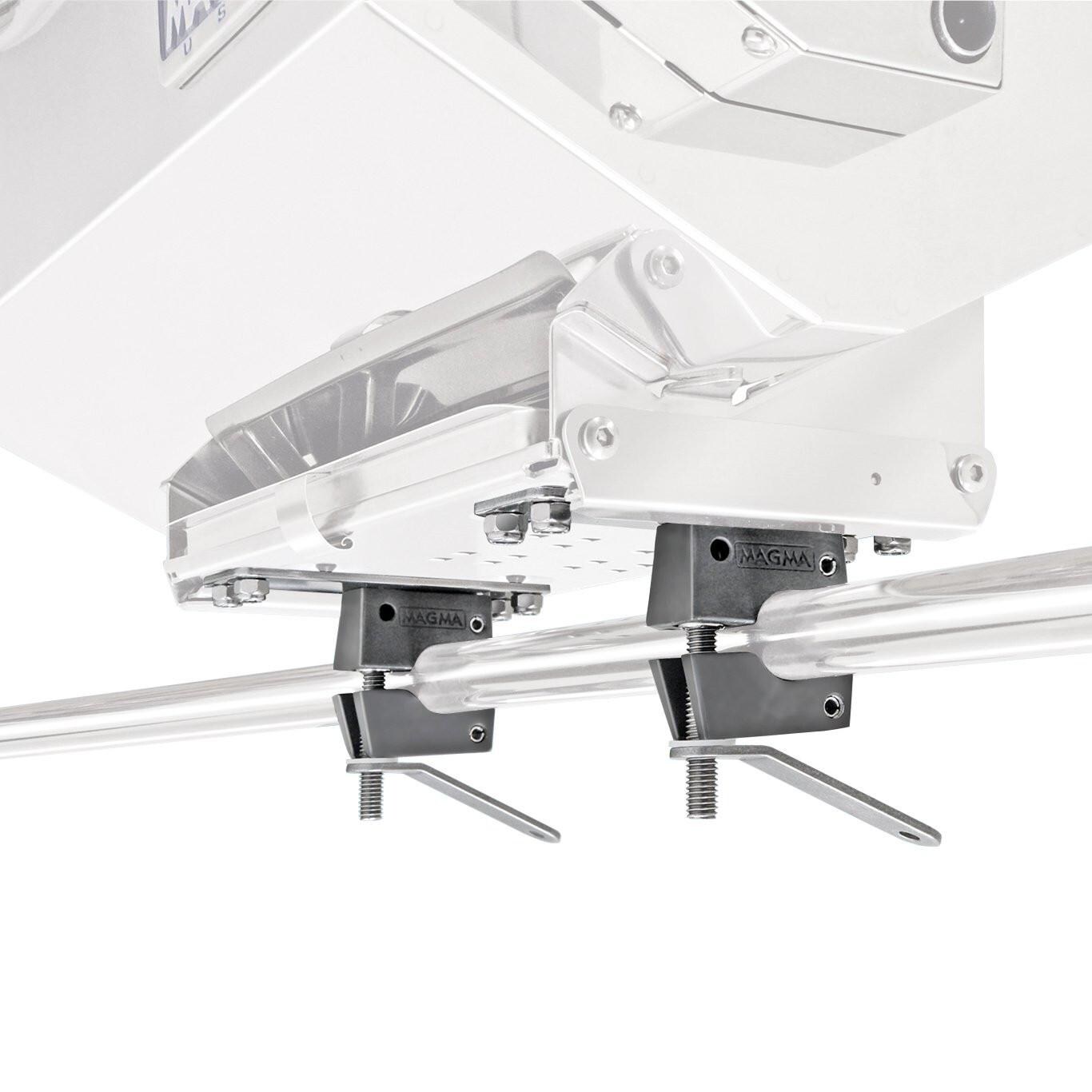 Magma Dual Horizontal Round Standard Rail Mount for Rectangular Grills ...