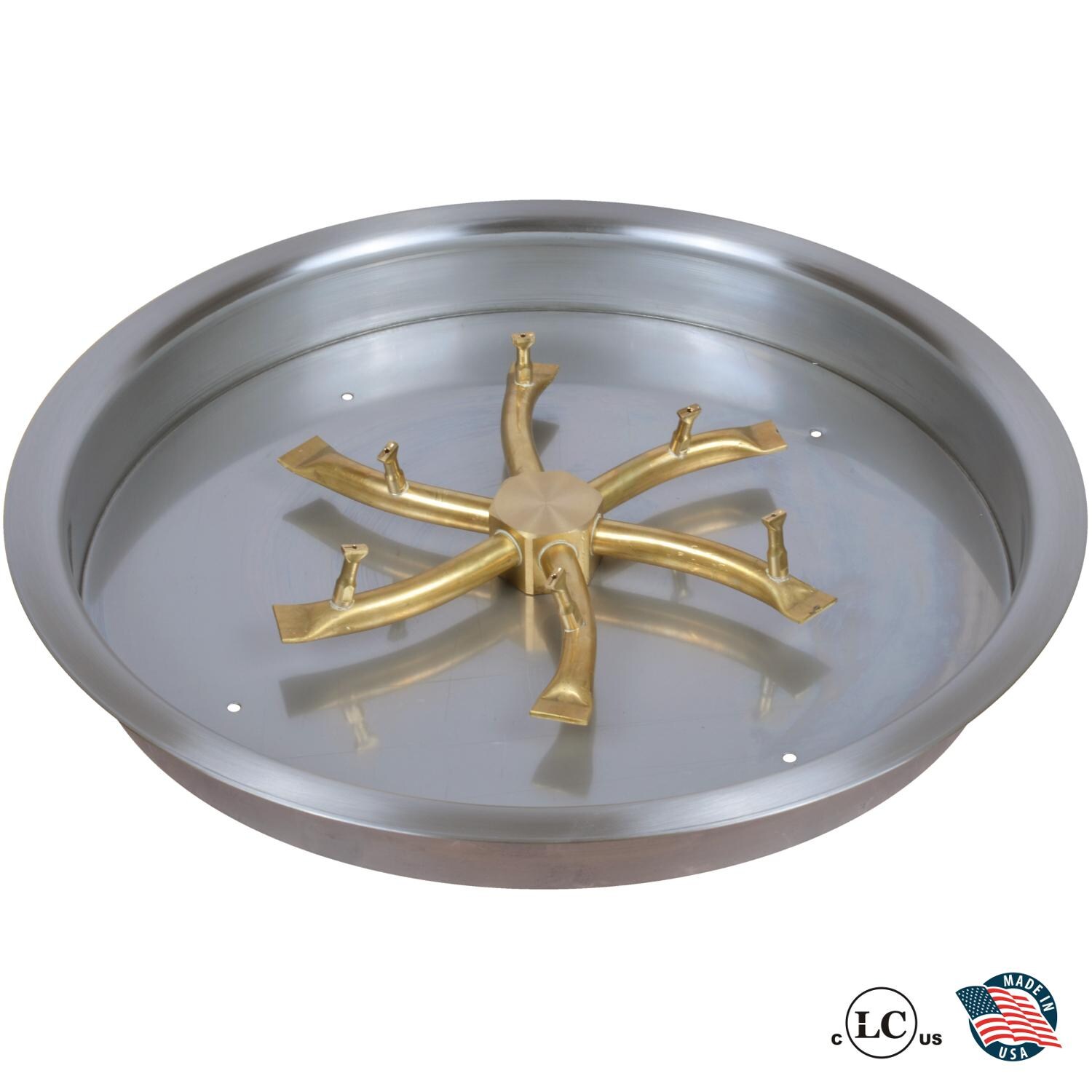 The Outdoor Plus Bullet Burner Drop in Pan Kit - 13-inch Round Drop in ...