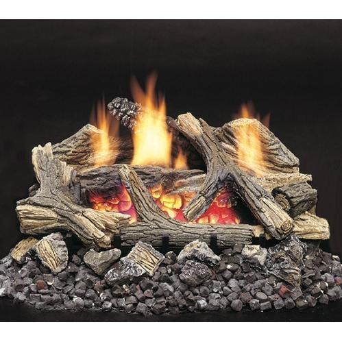 Monessen 20-Inch Aged Hickory Log Set - Variable Flame Remote NG : BBQGuys