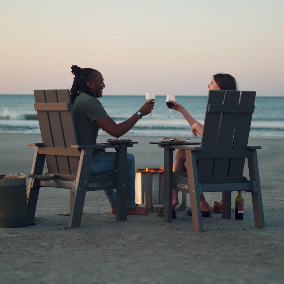 X Series Wood Chair in Gray By Breeo : BBQGuys