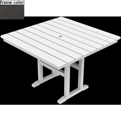 Poly-Wood Recycled Plastic Wood Caf Dining Table - 42 Inch Square : BBQGuys