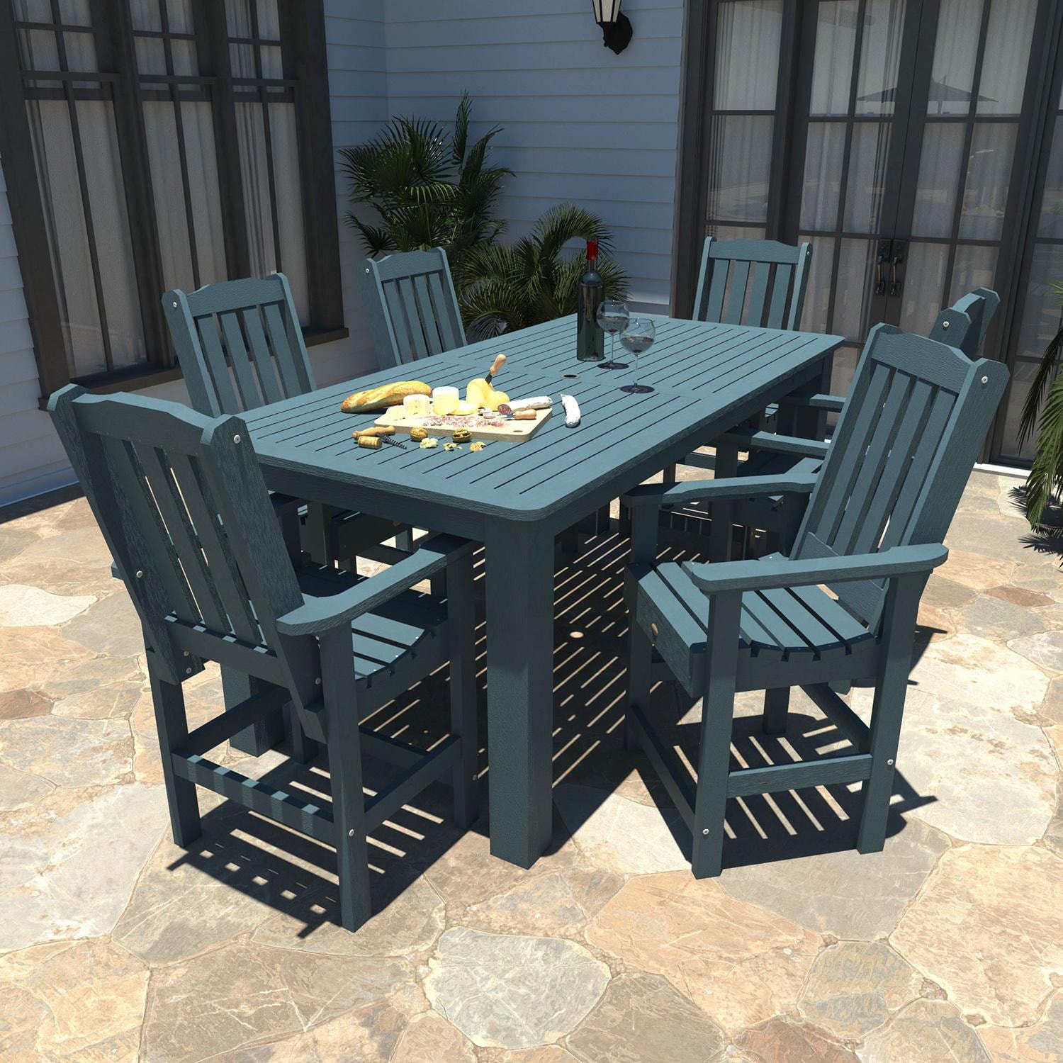 Hart Lane 7 Pc Recycled Plastic Counter Height Dining Set in Nantucket ...