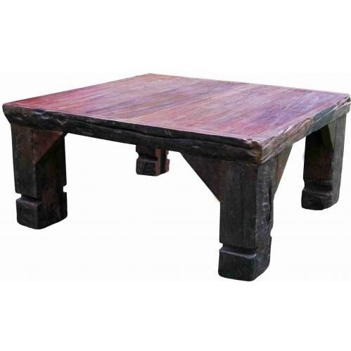 Groovystuff Ranch House Teak Wood Coffee Table Square - TF-470 : BBQGuys