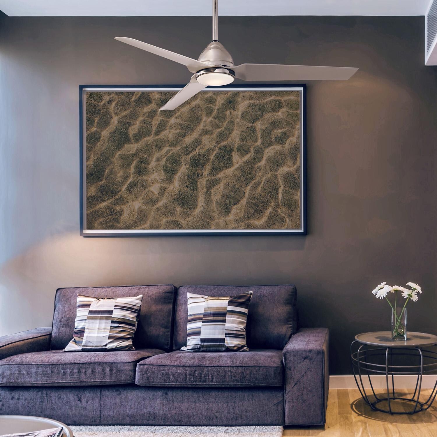 Minka-Aire Java 54-Inch 3-Blade Ceiling Fan in Brushed Nickel Wet ...