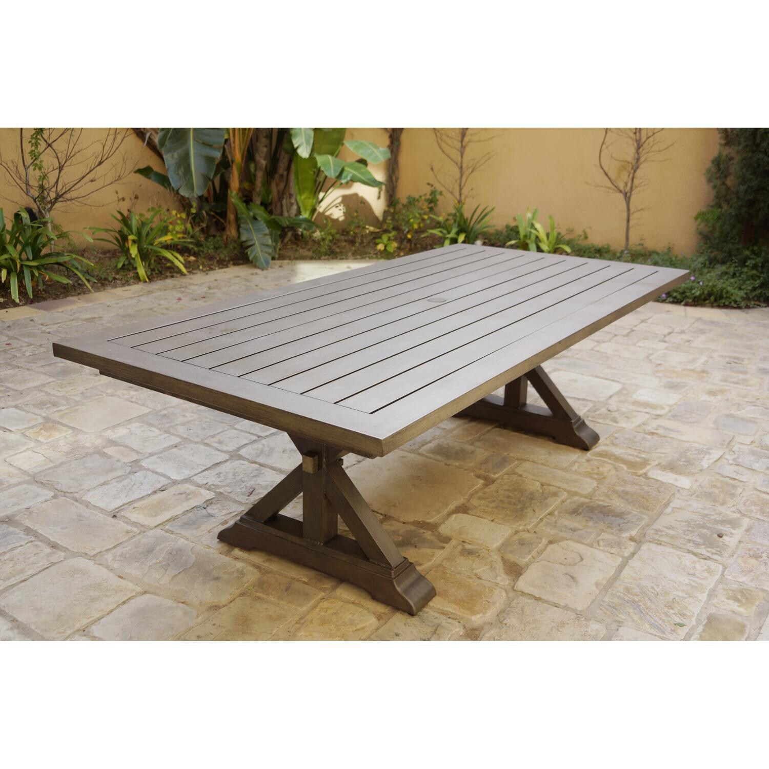 Brooklyn 86 X 44 Inch Aluminum Dining Table by Darlee : BBQGuys