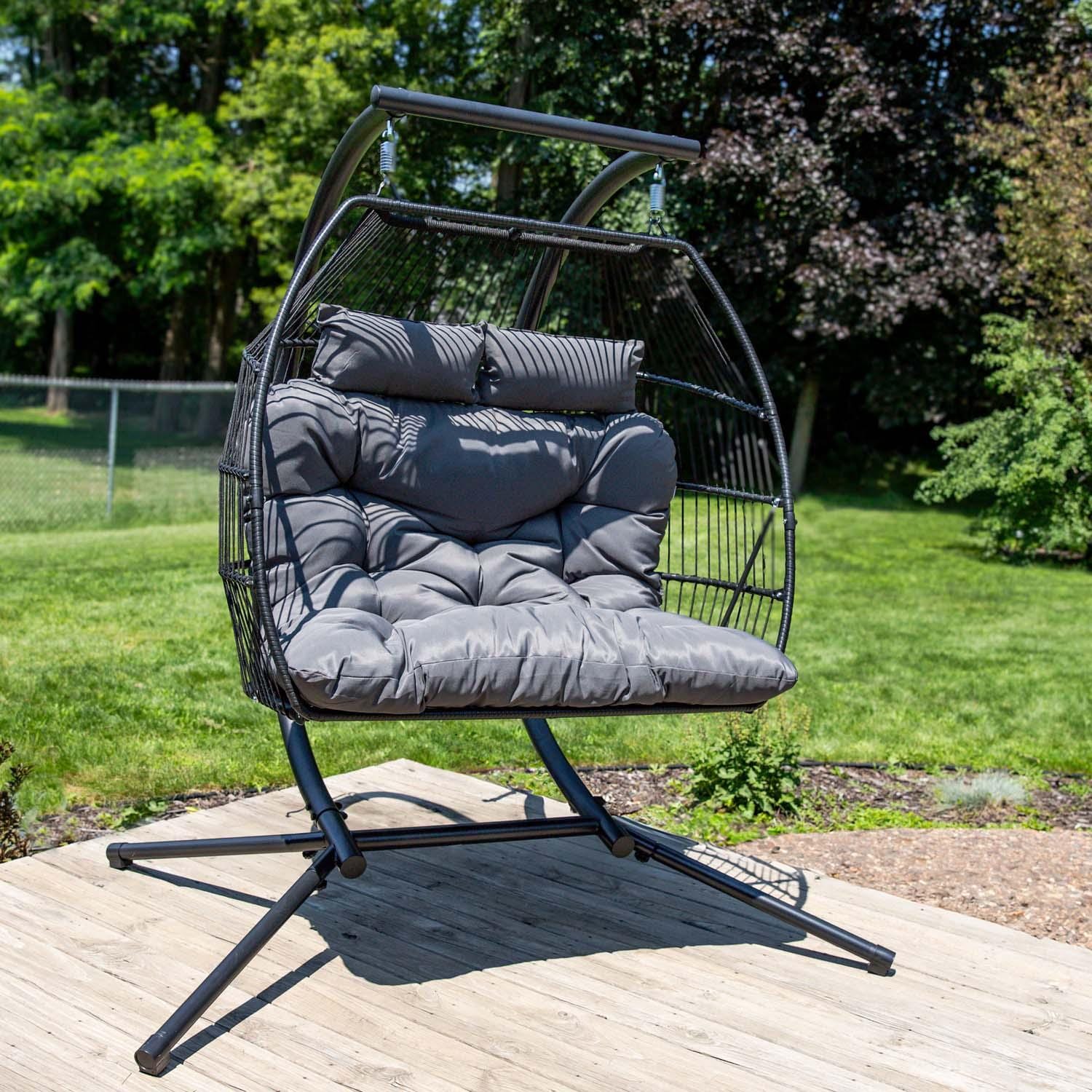 Double Egg Chair w/ Cushion By Ultimate Patio : BBQGuys