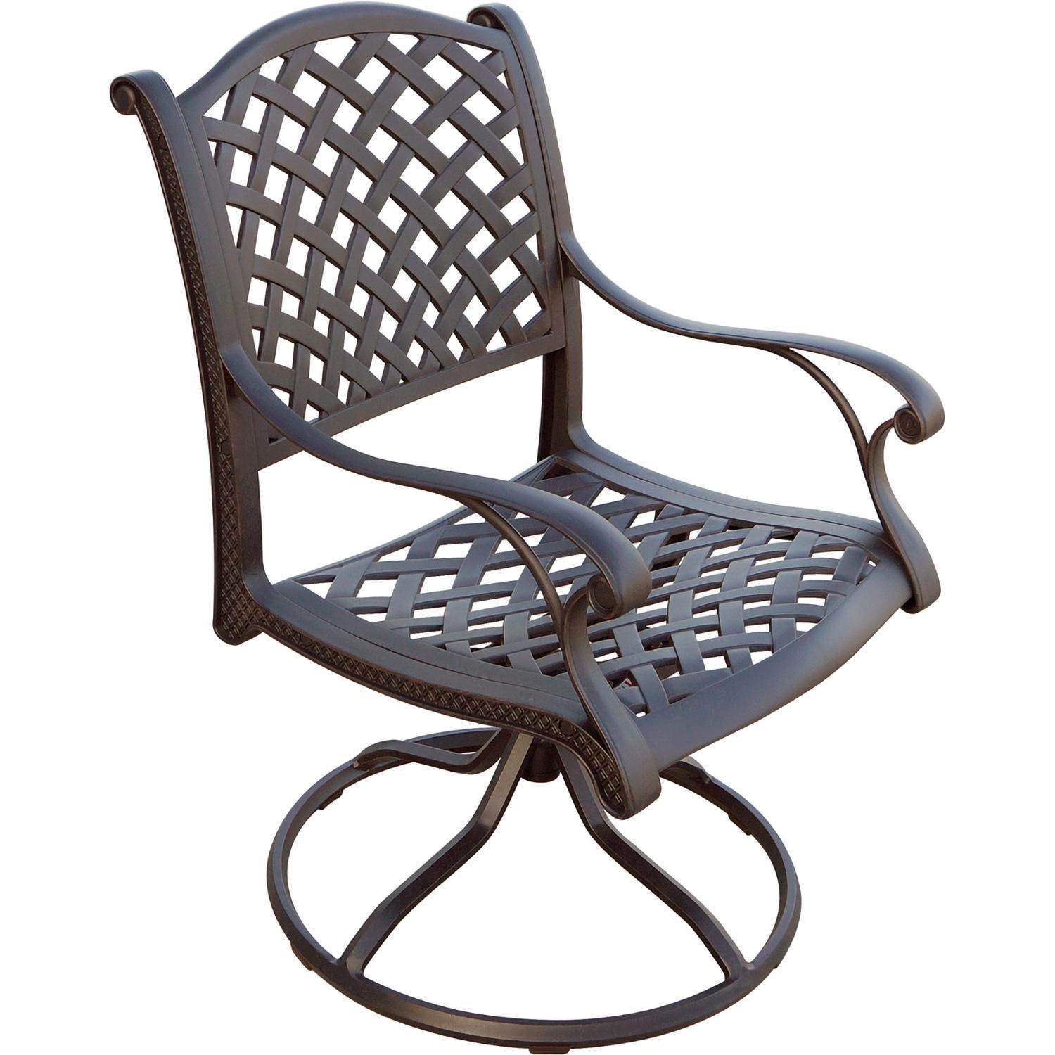 Nassau 5 Pc Cast Aluminum Dining Set w/ 48 Inch Round Series 30 Table ...