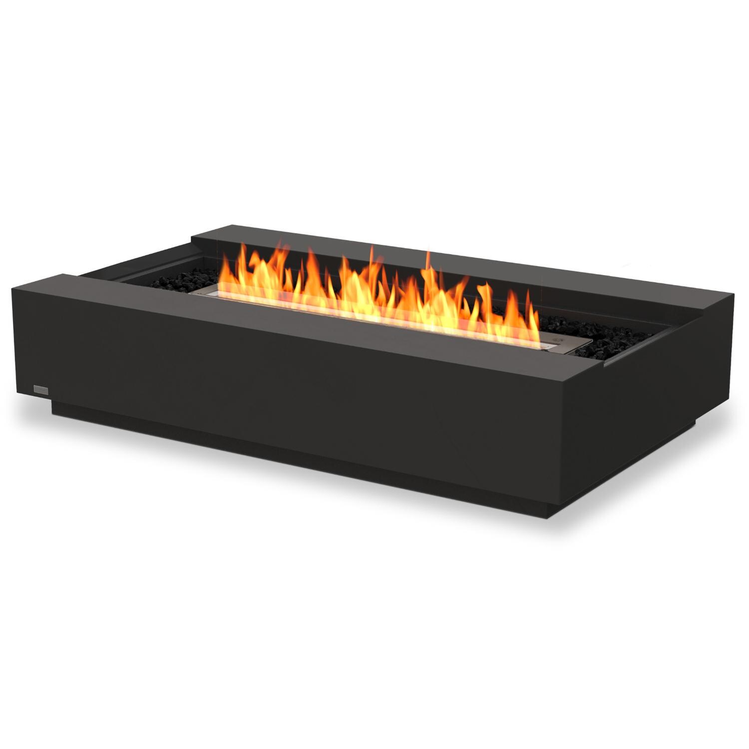 EcoSmart Fire Cosmo 50 Inch Black Burner Rectangle Concrete Ethanol ...