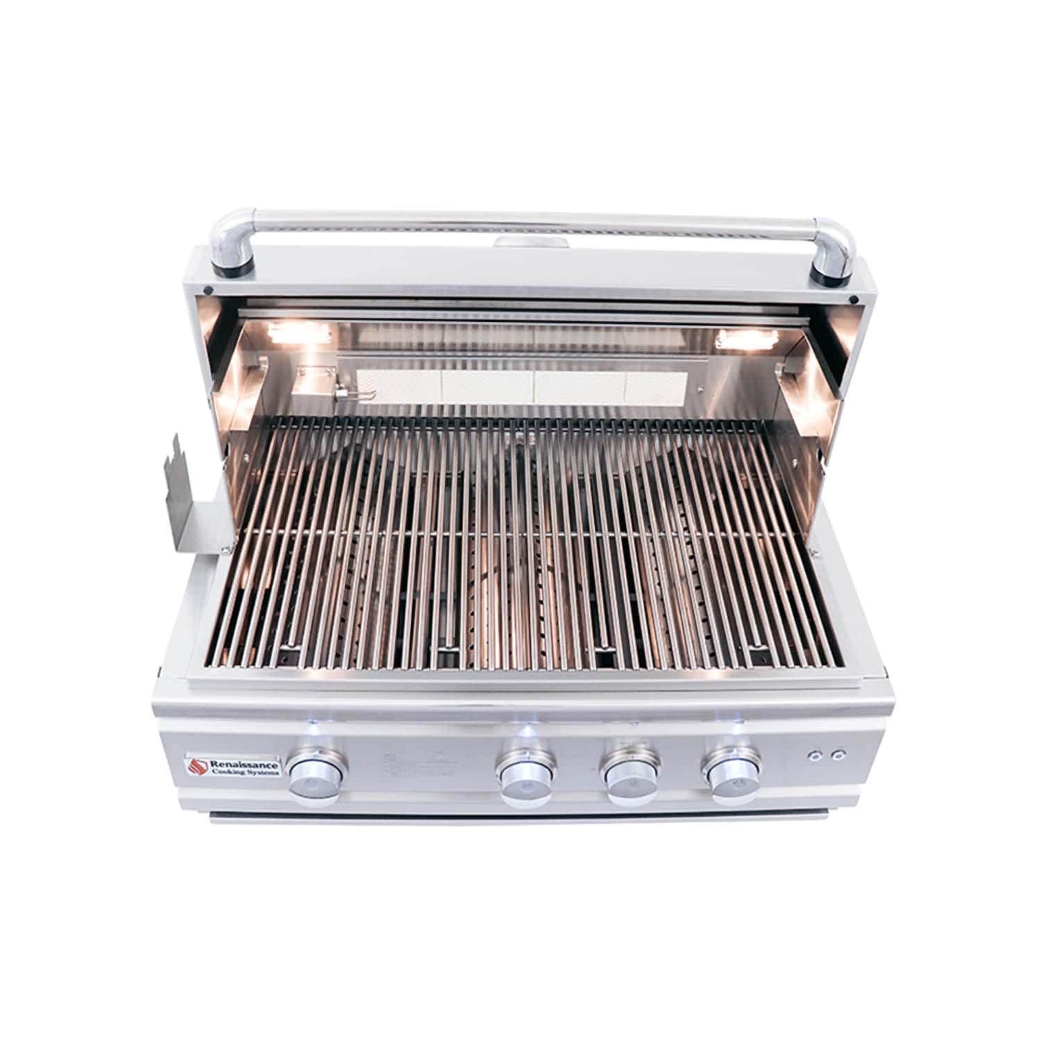 RCS Cutlass Pro 30 Inch Built-In Propane Grill w/ Ceramic Briquette ...