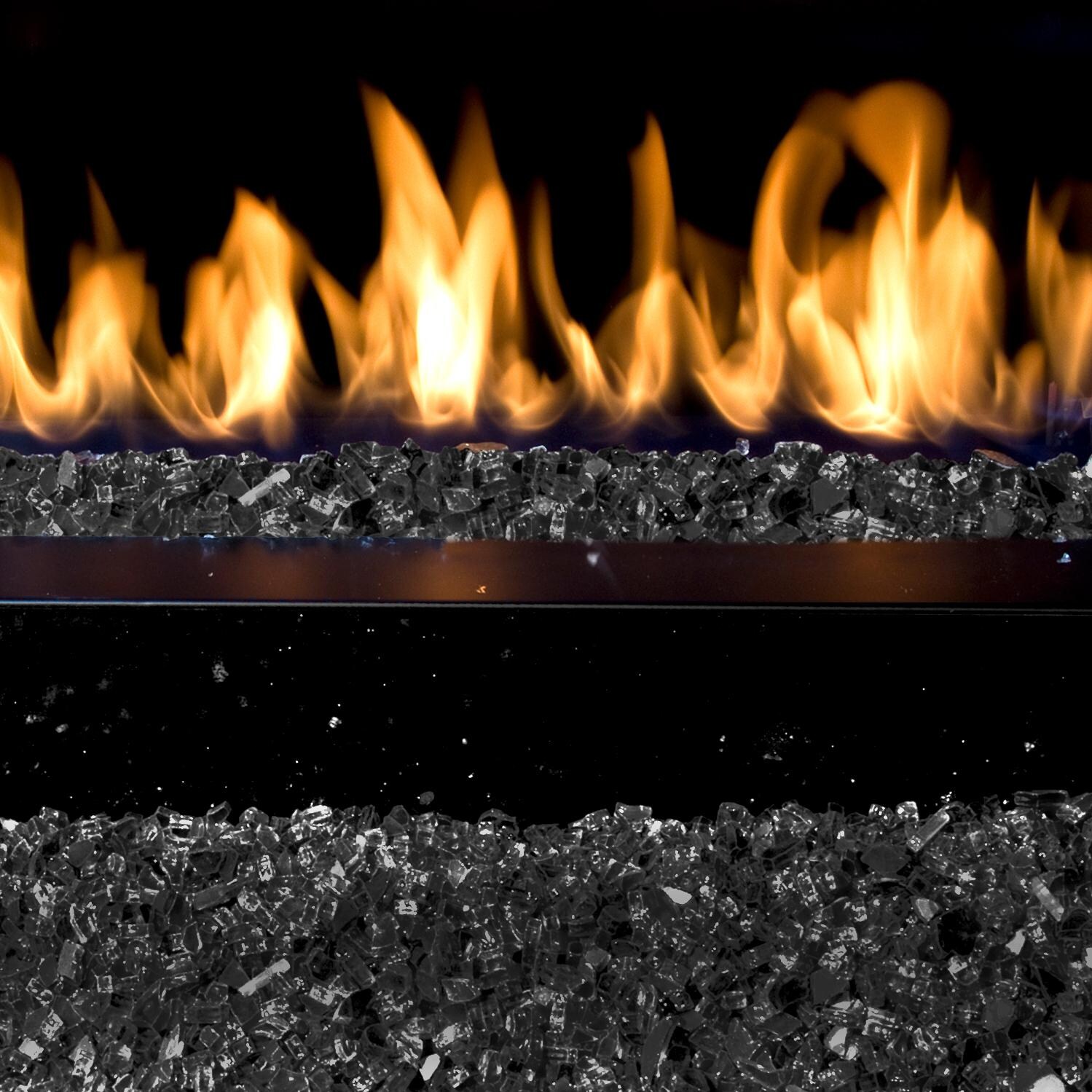 Golden Blount 36-Inch Alpine Linear Burner With Decorative Black Front ...