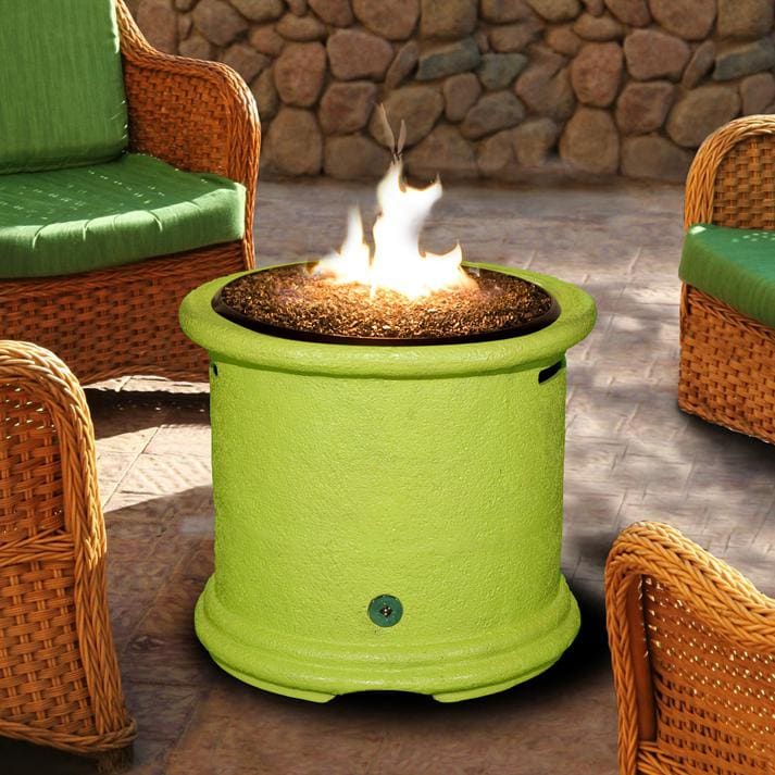 California Outdoor Concepts Island 28-Inch Propane Fire Pit - Lime ...