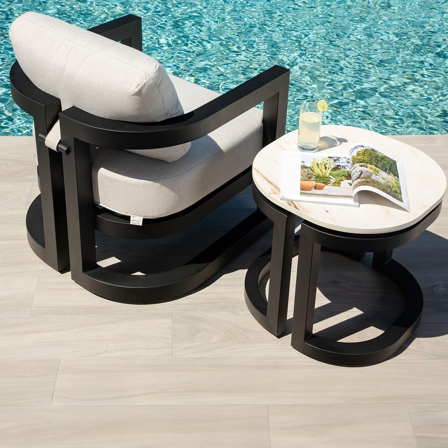 Malibu 2 Pc Aluminum Patio Seating Set By Sunset West : BBQGuys