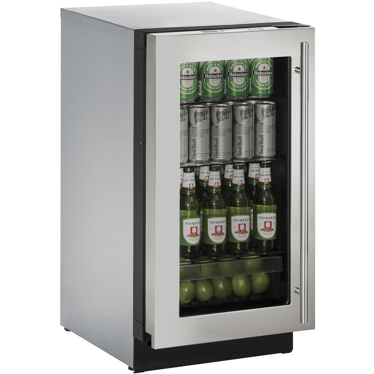 U-Line 18-Inch 3.6 Cu. Ft. Built-In Left Hinge Compact Refrigerator ...