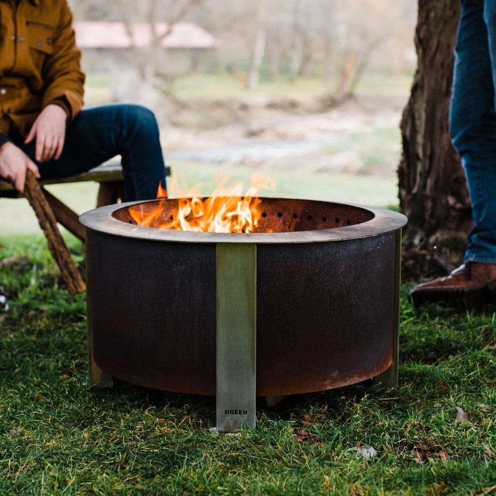 X Series 24 Inch Smokeless Round Corten Steel Wood Burning Fire Pit by ...