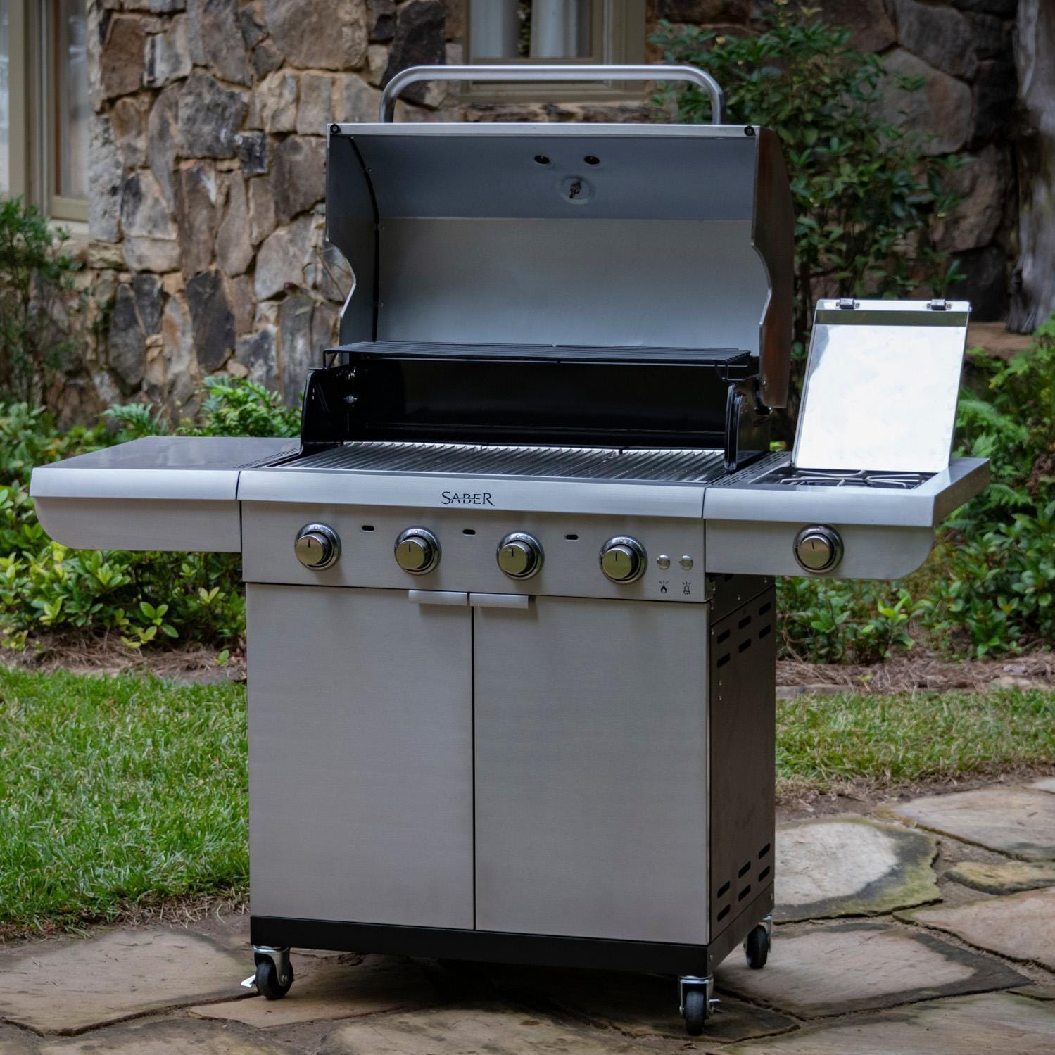 Saber Select 4-Burner 30-Inch Infrared Propane Gas Grill With Side ...