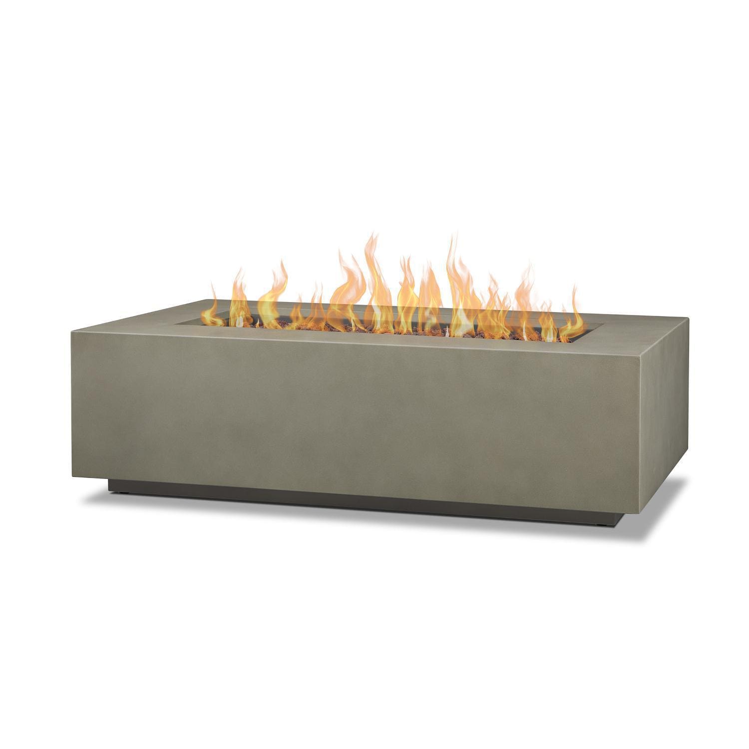 Elysian 50 Inch Rectangular Powder Coated Steel Natural Gas Fire Pit in ...