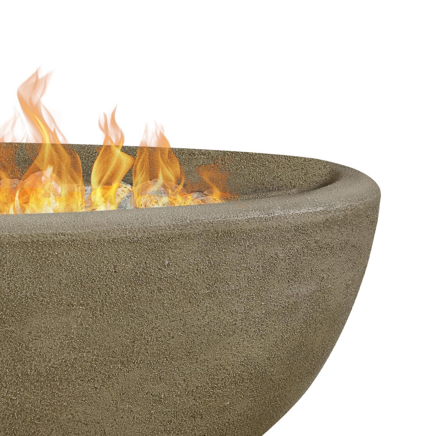 Creekwood 48 Inch Oval MGO Natural Gas Fire Bowl in Glacier Gray by ...