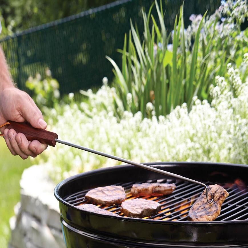 Outset Rosewood 20-Inch Stainless Steel Meat Hook : BBQGuys