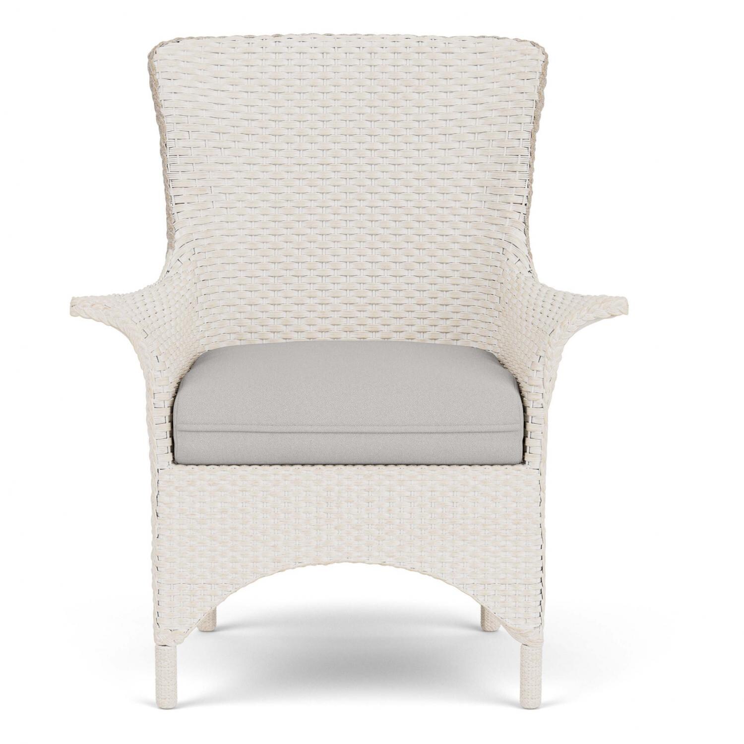 Mandalay Wicker Dining Arm Chair in Antique White/Tundra Dove By Lloyd ...