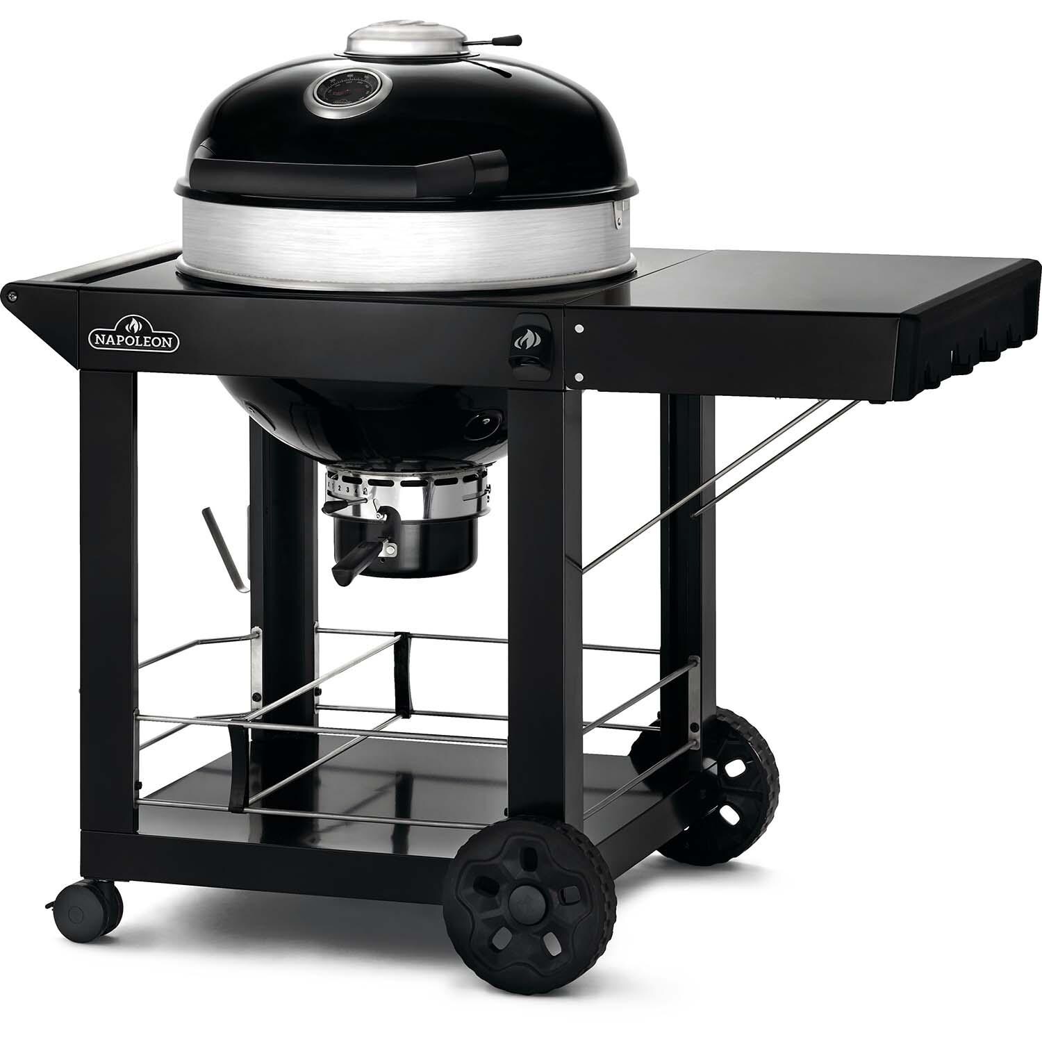 Napoleon PRO 22 Inch Charcoal Kettle Grill W/Cart - Black - PRO22K-CART-3 : BBQGuys